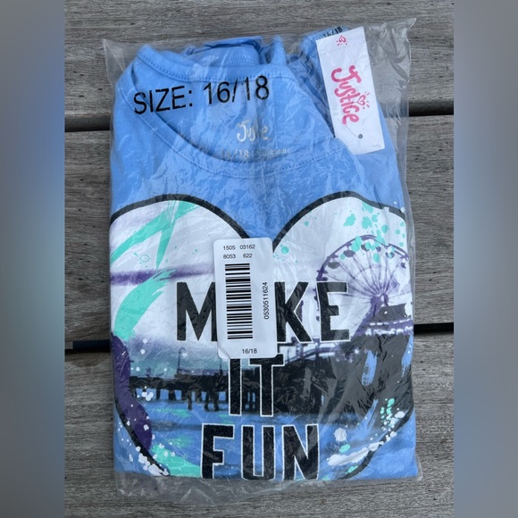 Justice | Shirts & Tops | Justice Girls Sz 6 18 Long Sleeve Blue Shirt ...